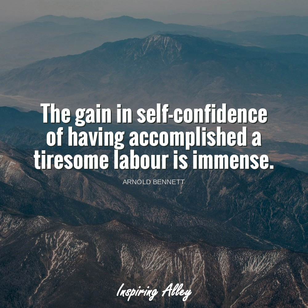 Arnold Bennett Quote | The gain in - Inspiring Alley