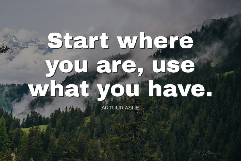 Arthur Ashe Quote | Start where you - Inspiring Alley