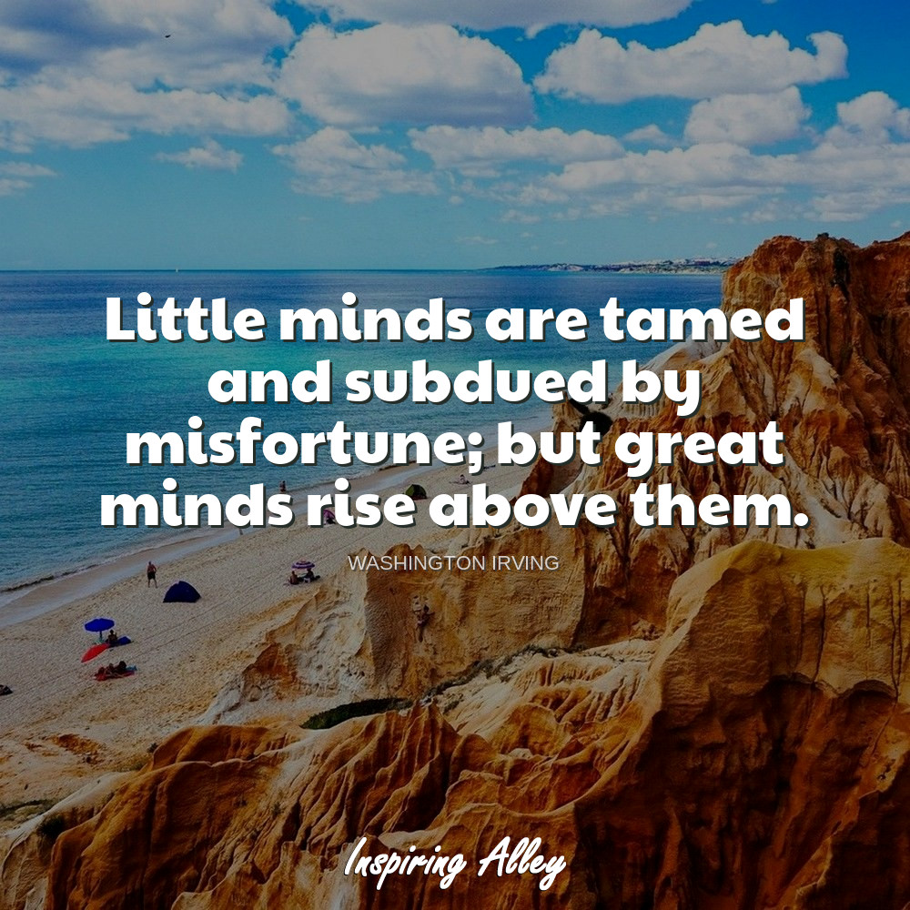 Washington Irving quote | Little minds are… - Inspiring Alley